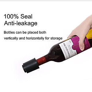 [2 PACK]Wine Bottle Stoppers,Real Vacuum Wine Stoppers Reusable - Wine Preserver - Wine Corks to Keep drinks Fresh - for Wine Lovers - best gift for christmas and special events