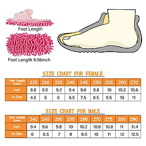 Liitrton 1 Pair Washable Mop Slippers Shoes Microfiber Chenille Reusable Dust Dirt Hair Cleaner for Office House Polishing Cleaning (Pink)