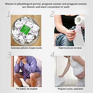 Slim Bidet Toilet Seat Attachment, Non Electric Dual Nozzle, Self, Feminine, Soft Water Spray, Easy Installation, ABS Material, Complete Accessory Kit