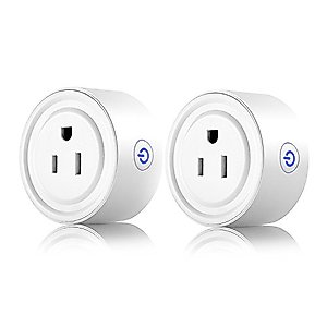 Smart Plug 2 Pack Wi-Fi Enabled Mini Smart Socket Compatible with Amazon Alexa Google Home, Remote Control Outlet with Timing Function