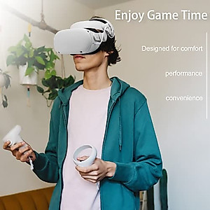 8VR Head Strap with Battery for Oculus Quest 2, Battery Pack Elite Strap for Enhanced Comfort and Playtime in VR, Fast Charging and Counter Balance Quest 2 Accessories
