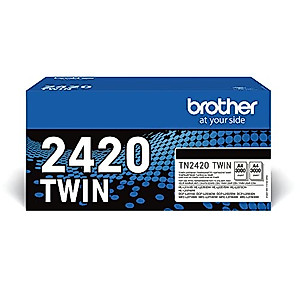 Brother TN-2420TWIN Toner Cartridge, Black, Twin Pack, High Yield, Includes 2 x Toner Cartridge, Genuine Supplies