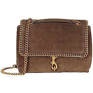 Rebecca Minkoff Edie Flap Shoulder w/Woven Chain Porcini One Size
