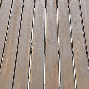 Christopher Knight Home Nick Outdoor Acacia Wood Round Dining Table, Gray Finish