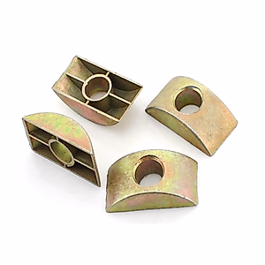 8mm（1/4Inch） Hole Alloy Half Moon Nut Furniture Half Moon Washer for Wood Desks,Tables,Beds,Stairs,50pcs