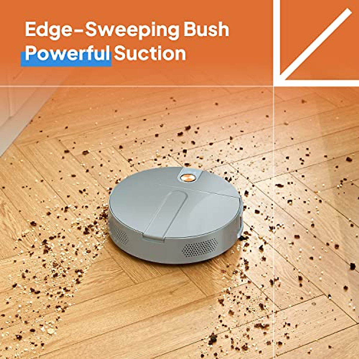 LIGHT 'N' EASY Robot Vacuum Automatic Emptying, Ultra-Quiet, Ultra-Thin, Auto-Charging Robotic Vacuum Cleaner, Good for Pet Hair, Low-Pile Carpets, Hard Floors
