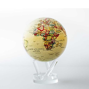 Political Map Yellow MOVA Globe 4.5"