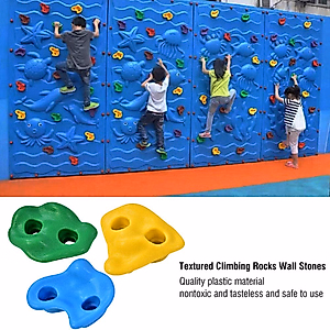Natudeco 20Pcs Wall Climbing Rocks Climbing Stone Rock Plastic Wall Climbing Kit DIY Climbing Wall Grip Kids Climbing Wall Stone for Outdoor Indoor Home Playground