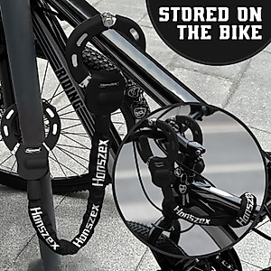 Honszex Scooter Lock, Bike Locks High Security with Key, 36.22inch Heavy Duty Bike Lock Chain, Accessories for e-Bikes & e-Scooters, Lock for Bicycle, E-Bike, Electric Scooter