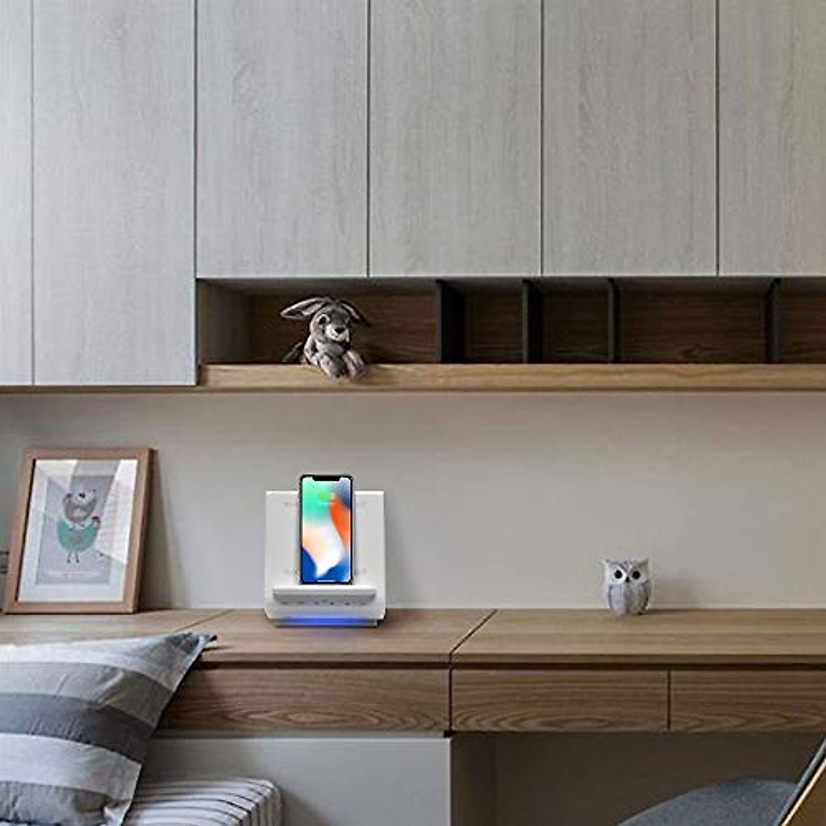 Dockall Fast Wireless Charger Bluetooth Speakers 4 in 1 Docking Station Charge 3 Devices for iPhone 14 13 12 11 X Samsung Galaxy S22 S21 S20 S10 S9