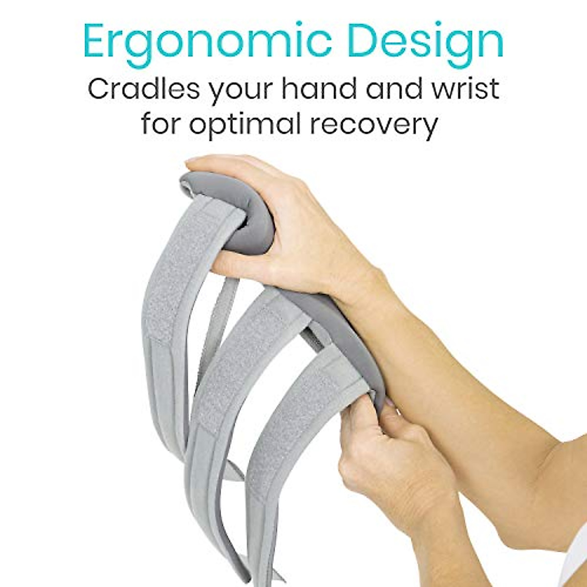 Vive Resting Hand Splint (Right) - Night Immobilizer Wrist Finger Brace - Thumb Stabilizer Wrap - For Arthritis, Tendonitis, Carpal Tunnel Pain - Functional Support For Sprains Fractures (Medium)