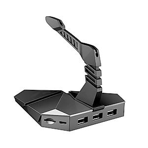 WJCCY LED Light 3-Port Bungee USB Hub Splitter SD Card Reader Mouse Clamp USB 2.0 Data Gaming HUB
