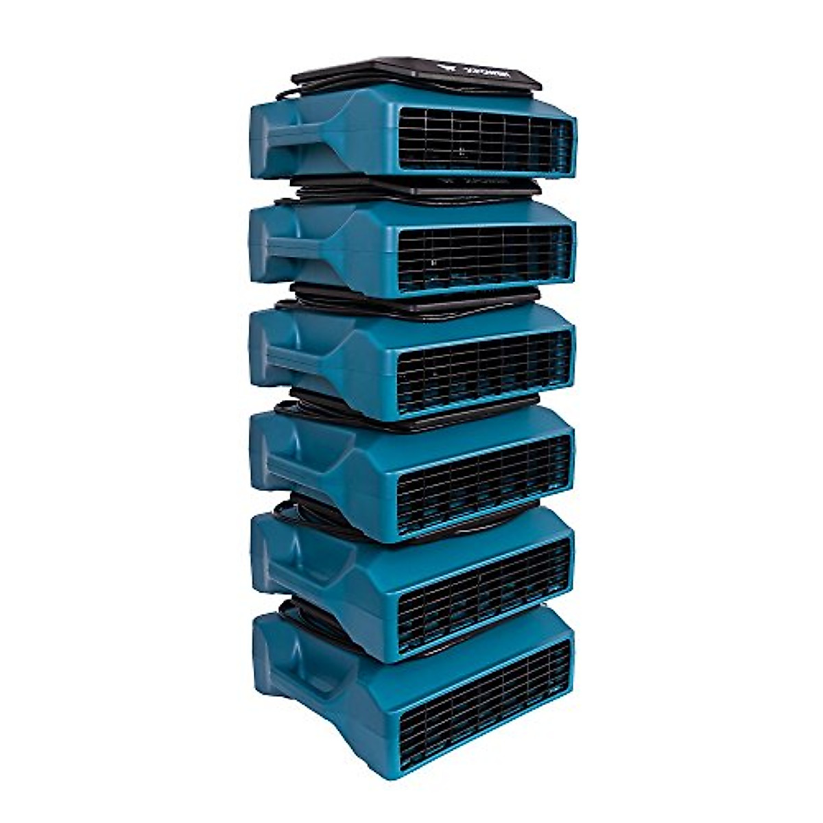 XPOWER XL-730A 1/3 HP, 1150 CFM, 5 Speed Sealed Motor Low Profile Fan, Air Mover, Carpet Dryer with Build-in GFCI Power Outlets for Daisy Chain (ABS)