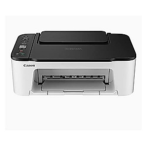 Canon PIXMA TS Series Wireless All-in-One Color Inkjet Printer - Print Copy Scan - Mobile Printing, 50 Sheets Paper Tray, 4800 x 1200 dpi, 1.5'' LCD Display, with MTC Printer Cable White