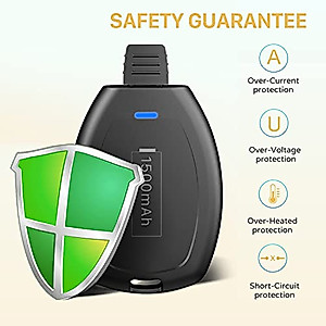 Small Portable Charger 1500mAh Ultra-Compact Portable Keychain Phone Charger with iPhone 14/14 Pro Max/13/12 Mini/13 Pro Max/11 Pro/XS Max/XR/X/8/7/6/Plus Airpods and More,Black