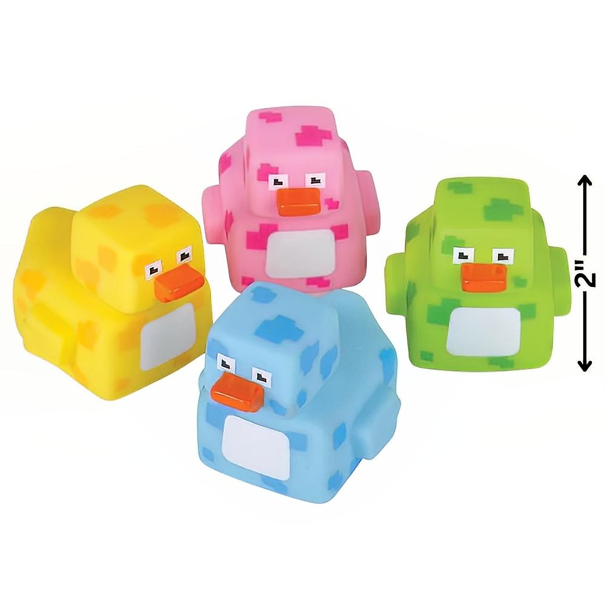 Rhode Island Novelty 2" Pixelated Rubber Duckies