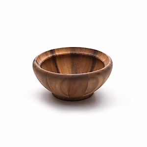 Ironwood Gourmet Individual Small Salad Bowl, Acacia Wood, 7 x 7 x 3 inches