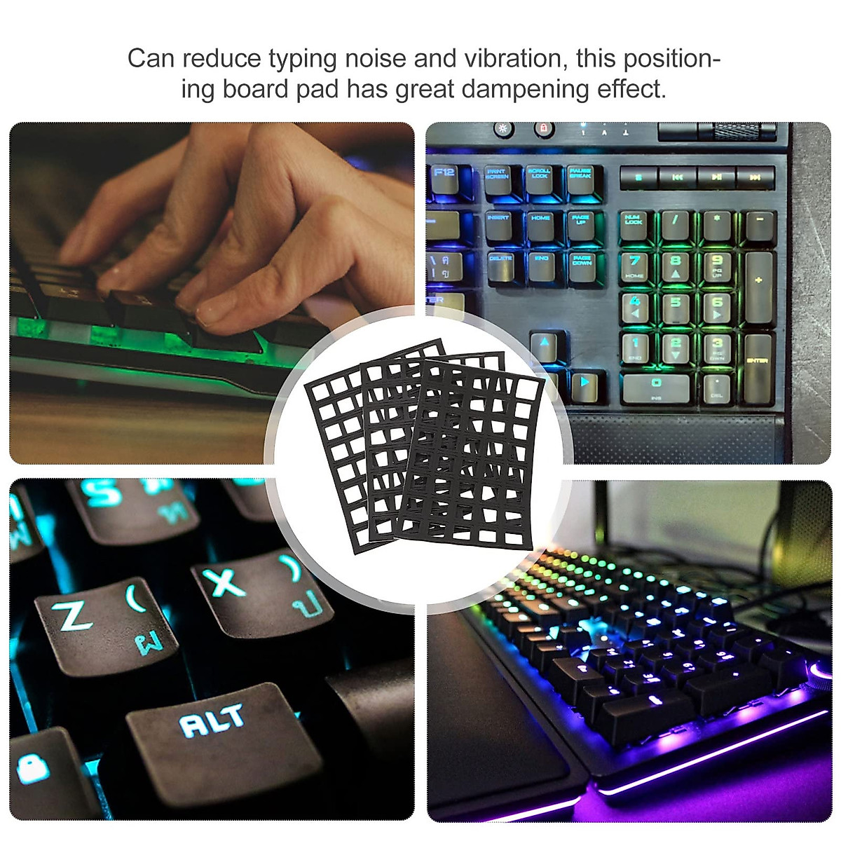 KOMBIUDA Positioning Board Sticker 1 Set Noise-Absorbing Cotton Computer Keyboard Pad Mechanical Keyboard Foams Film Foams Keyboard Pad Computer Korean Sponge Sticker Shockproof