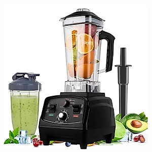 Smoothie Blender, Countertop Mixer for Shakes and Smoothies with Timer Speed Control, Tamper, 67oz Professional BPA-free Grinder Juicer for Crushing Ice, Nuts, Meat, Self-cleaning