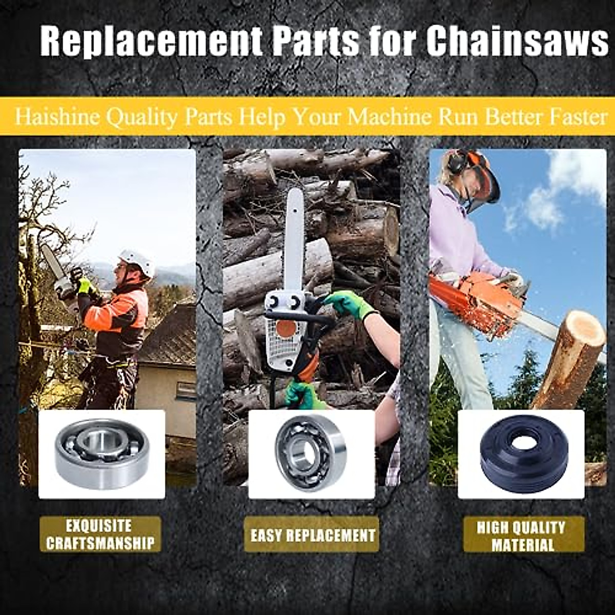 2Set Crankcase Crank Main Bearing Oil Seals For Husqvarna 36 41 136 136E 137 137E 141 141E 142 235E 240E Chainsaw Parts 530056363