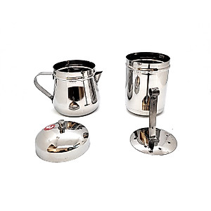 KERAM Coffee filter-drip coffee maker 2-3 cup/coffee bar accessories-stainless steel coffee filters-dripper camping-hiking reusable slow metal south indian pour over dripper