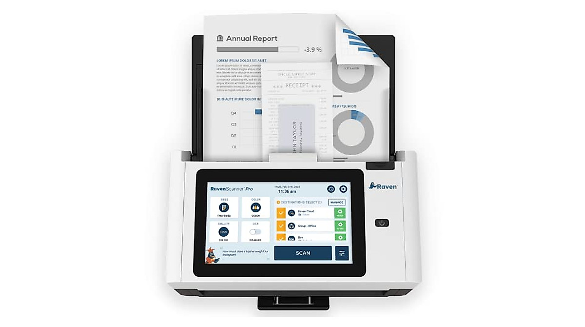 Raven Pro Scanner: High Speed, Wireless, Touchscreen, Cloud