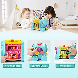 TOP BRIGHT Activity Cube Toys - Baby Toys with Bead Maze for Toddlers 1 2 Year Old Boy and Girl Gifts
