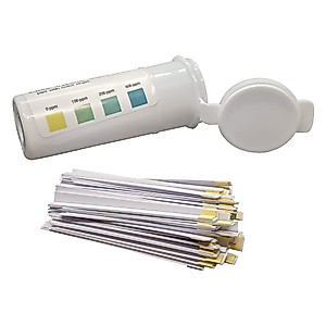 Restaurant Quaternary Ammonium (QAC, Multi Quat) Sanitizer Plastic Test Strips, 0-400 ppm [Vial of 100 Strips]