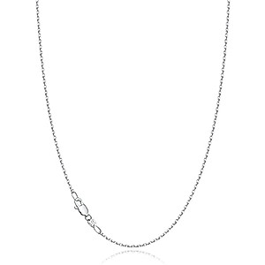 Jewlpire Solid 925 Sterling Silver Chain Necklace for Women Girls, 1.2mm Cable Chain Thin & Dainty & Sturdy Women's Chain Necklaces 18inch