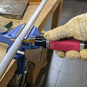 Air Reciprocating File Body Saw, Multi-function Low Vibration 8000spm Pneumatic Cutting Tool & Abrasive Tool with 4 Files and 5 Saw Blades (Stroke Length: 5mm)