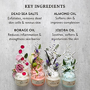 Sabon Body Scrub — Lavender Apple | Exfoliating Dead Sea Salt Body Scrub | Lavender, Apple | For All Skin Types | 11.3 Oz