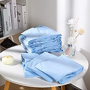 Mixweer 30 Pcs Massage Table Sheets Non Woven Fitted Spa Bed Cover Protective Breathable Disposable Sheets for Beauty Salon Skincare, 39 x 87 Inches (Blue)
