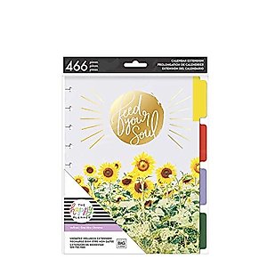 me & my BIG ideas 6 Month Wellness Extension - The Happy Planner Scrapbooking Supplies - 7 Pre-Punched Dividers - Undated Monthly & Weekly - 2 Sticker Sheets with Months and Numbers - Classic Size
