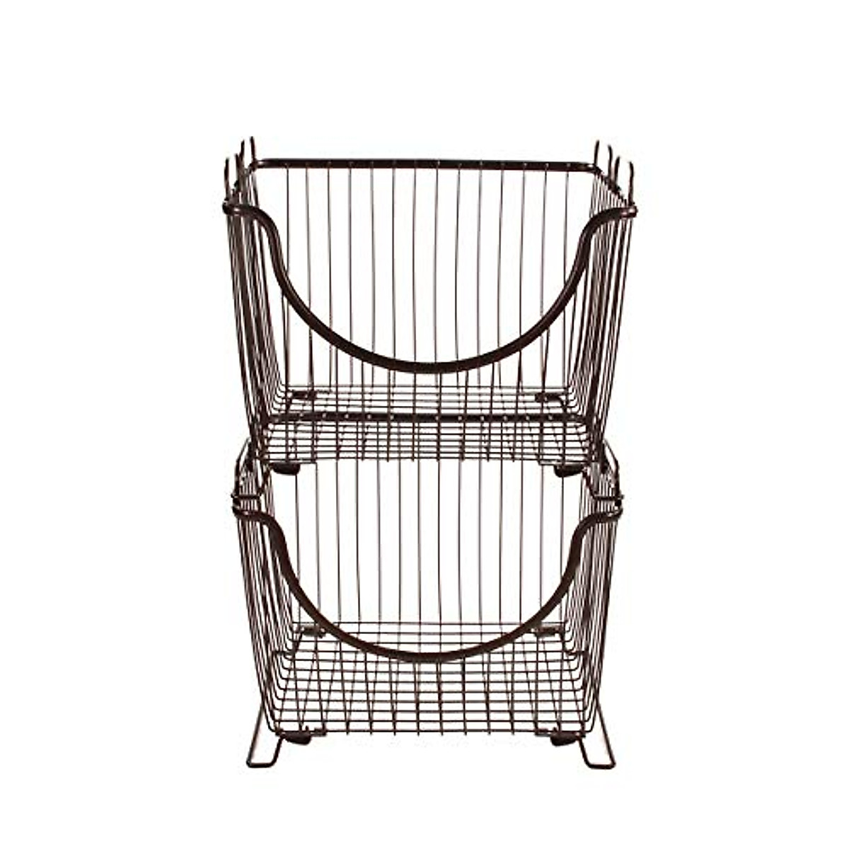 Spectrum Diversified Ashley Stackable Basket, Large, Bronze