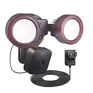 Wasserstein 3-in-1 Plugged-in Floodlight, Charger, and Mount with 24.6ft(7.5m) External Adaptor Compatible with Blink Outdoor, Blink Outdoor (3rd Gen) & Blink XT2/XT - 2000 Lumens, AC 110-220V