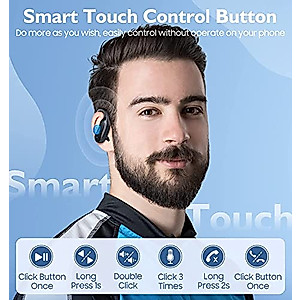 Wireless Earbud,Sports Bluetooth 5.3 Headphones,Bluetooth Earbud with Mic Deep Bass,in Ear Wireless Earphones Noise Cancelling Headphones,Ear Buds with Earhooks IP7 Waterproof for iPhone/Android