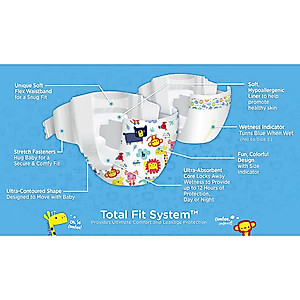 Comfees Baby Diaper Tab Closure Size 6 Disposable Moderate Absorbency, CMF-6 - Pack of 23