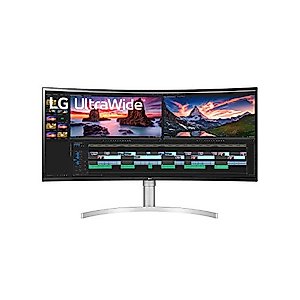 LG 38” 38BN95C-W QHD+ Nano IPS Curved UltraWide™ Monitor (3840x1600) with Thunderbolt™ 3 Port, 1 ms Response Time, 144 Hz Refresh Rate, DisplayHDR™ 600, Black Stabilizer & Dynamic Action Sync