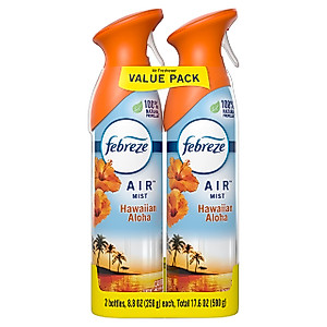 Febreze Odor-Fighting Air Freshener, Hawaiian Aloha, Pack of 2, 8.8 oz each