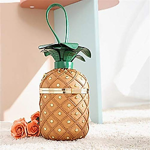 Pineapple Shape Pu Leather With Chain Women'S Clutch Party Bag Purse