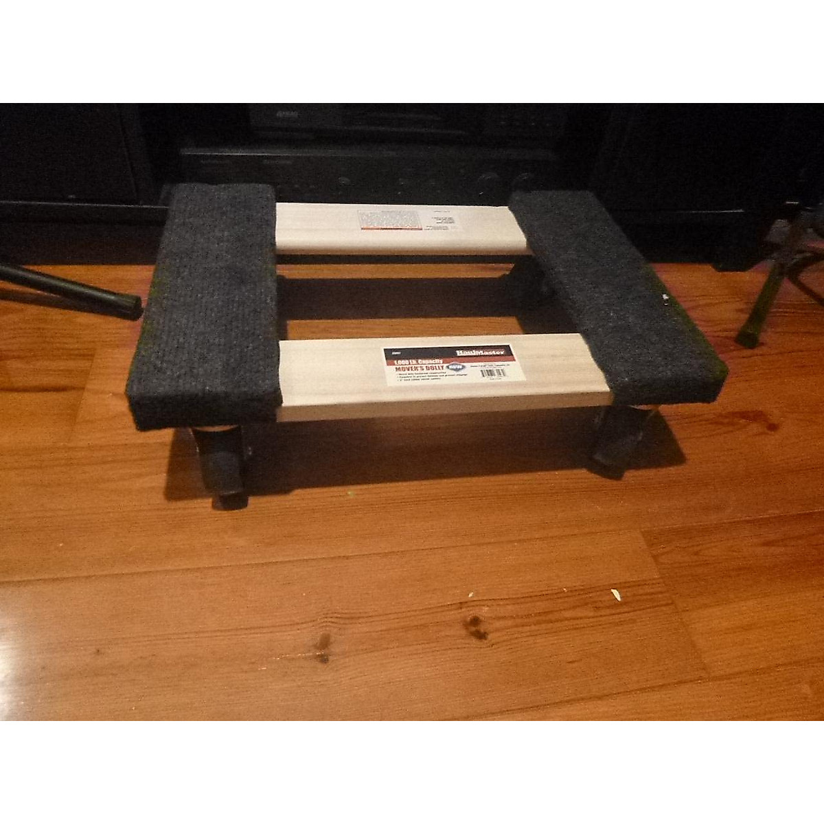 Haul Master 93888 Mover's Dolly 1000 Lbs. Weight Capacity L x 12-1/4" W, 18" x 12-14", Grey/Hardwood (Pack of 2)