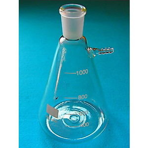 Deschem 1000ml,24/40,Glass Filter Suction Flask,1L Lab Filtration Bottle