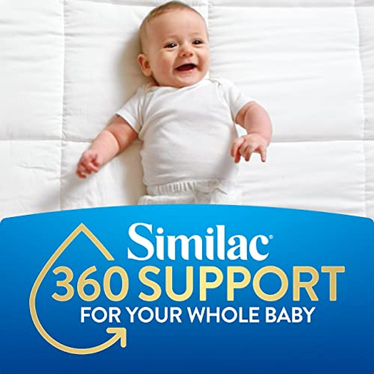 Similac 360 Total Care Infant Formula with 5 HMO Prebiotics, Our Closest Formula to Breast Milk, Non-GMO, Baby Formula, Ready-to-Feed 32-fl-oz Bottle (Case of 6)