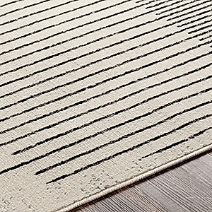 Artistic Weavers Penrod Modern Geometric Area Rug,5' x 7',Black/Ivory