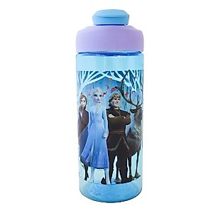 [3-Pack] Disney Frozen II 16.5oz Kids Sullivan Sports Water Bottle, BPA-Free, Blue/Purple, Elsa Anna Olaf