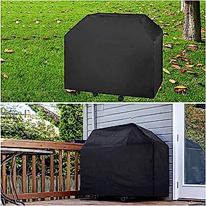 FRGHF Barbecue cover, dust proof BBQ cover, waterproof barbecue protective cover, garden grill cover with storage bag, 145 x 61 x 117 cm