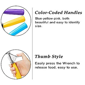 HOMURE H Portion Scoop Set, 3 PCS Cookie Scoops, Ice Cream Scoop, Dishers Scoops, Cupcake Scoop - #16 (2.7 oz), 20 (2 oz), 30 (1.25 oz)