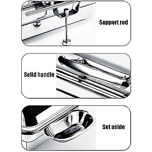 Buffet Server and Warming Tray, Hot Plates Warmer for Keeping Food Warm, 9L 13L Electric Chafing Dishes with Touch Display, 600W Fast Heating (13l 1/2size)