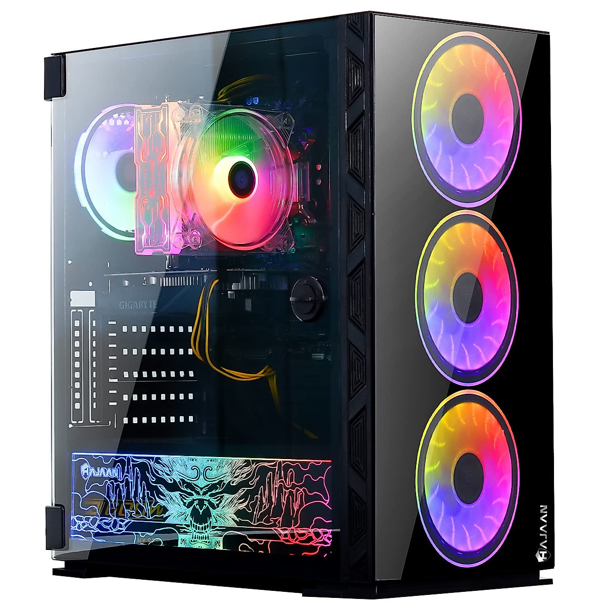 HAJAAN BREEZE PRO Gaming Desktop Tower PC with 27 Inch Gaming Monitor - Intel Core i5-10400F Processor UpTo 4.30 GHz, 16GB DDR4 RAM, 512GB SSD, GeForce GTX 1650 4GB, Windows 11 Pro