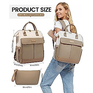 LOVEVOOK Laptop Backpack for Women,15.6 Inch Work Travel Backpack with Charging Port, Teacher Nurse Bag With Organizer Pouch Fashion Daypack Computer Backpack for Business College